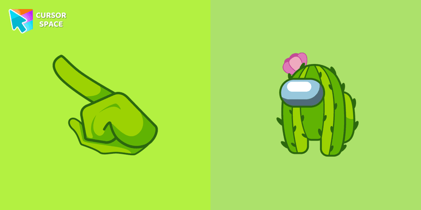 Cursor Among Us Cactus Character For Chrome - Cursor Pack | Cursor Space